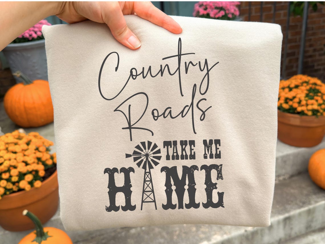 Country Roads SVG & PNG - Take Me Home - Country Shirt Designs ...