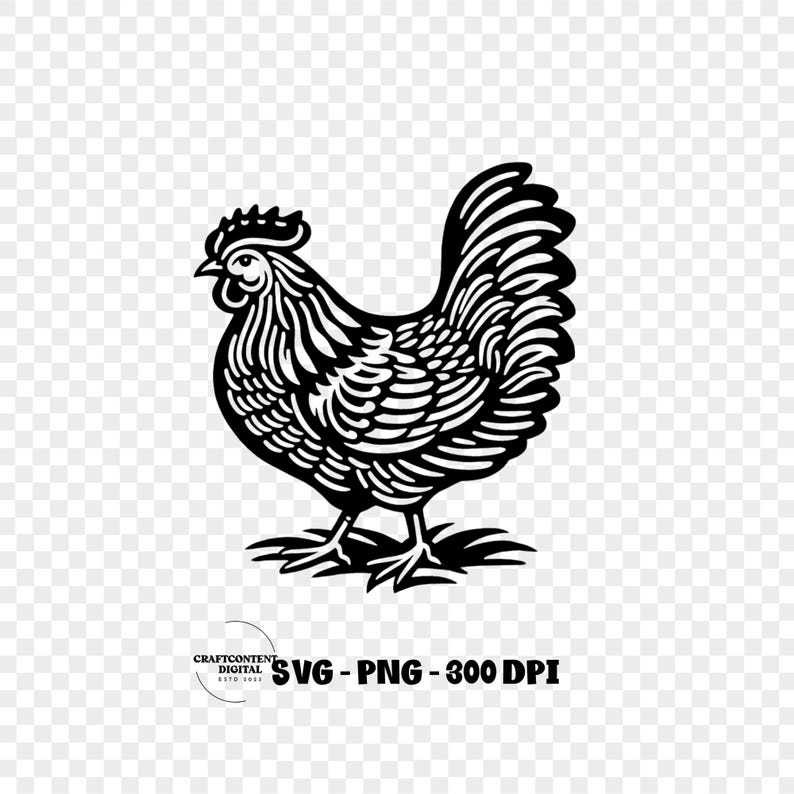 Svg de pollo, clipart de animales de granja, svg de gallina, svg de ...