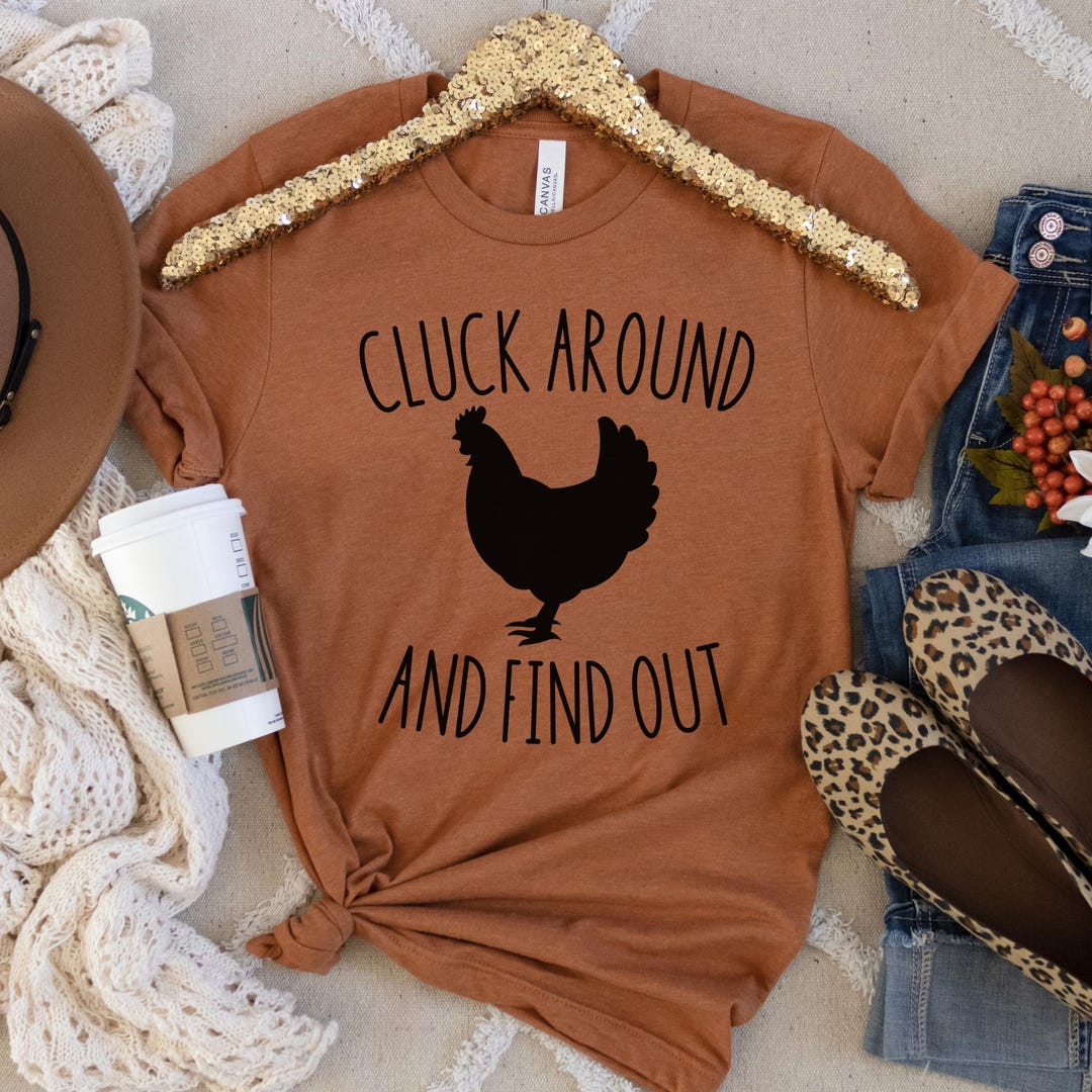 Cluck Around SVG | Funny Chicken Clipart | Farmhouse Chicken Digital ...