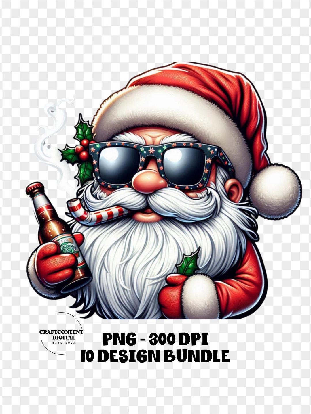 Funny Santa Png Bundle, Santa Sunglasses, Cool Santa Png, Better Have ...