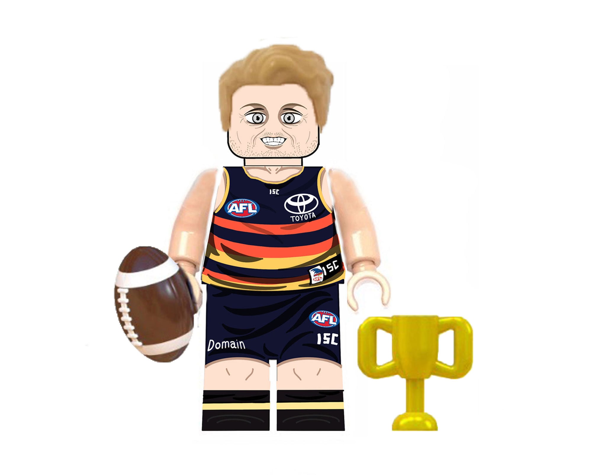 Lego Custom AFL Minifigure With Accessories Adelaide Crows - Etsy Australia