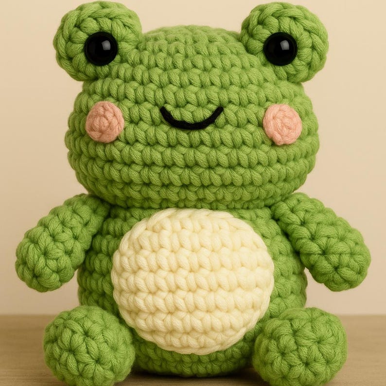 XL Frog Plushie Crochet Pattern – Chunky Yarn Amigurumi PDF – Beginner ...