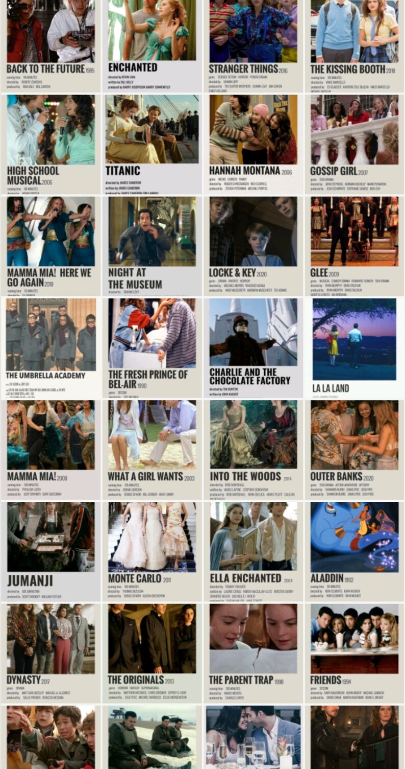 Mini Movie Poster Print Pack for Wall Collages - Etsy