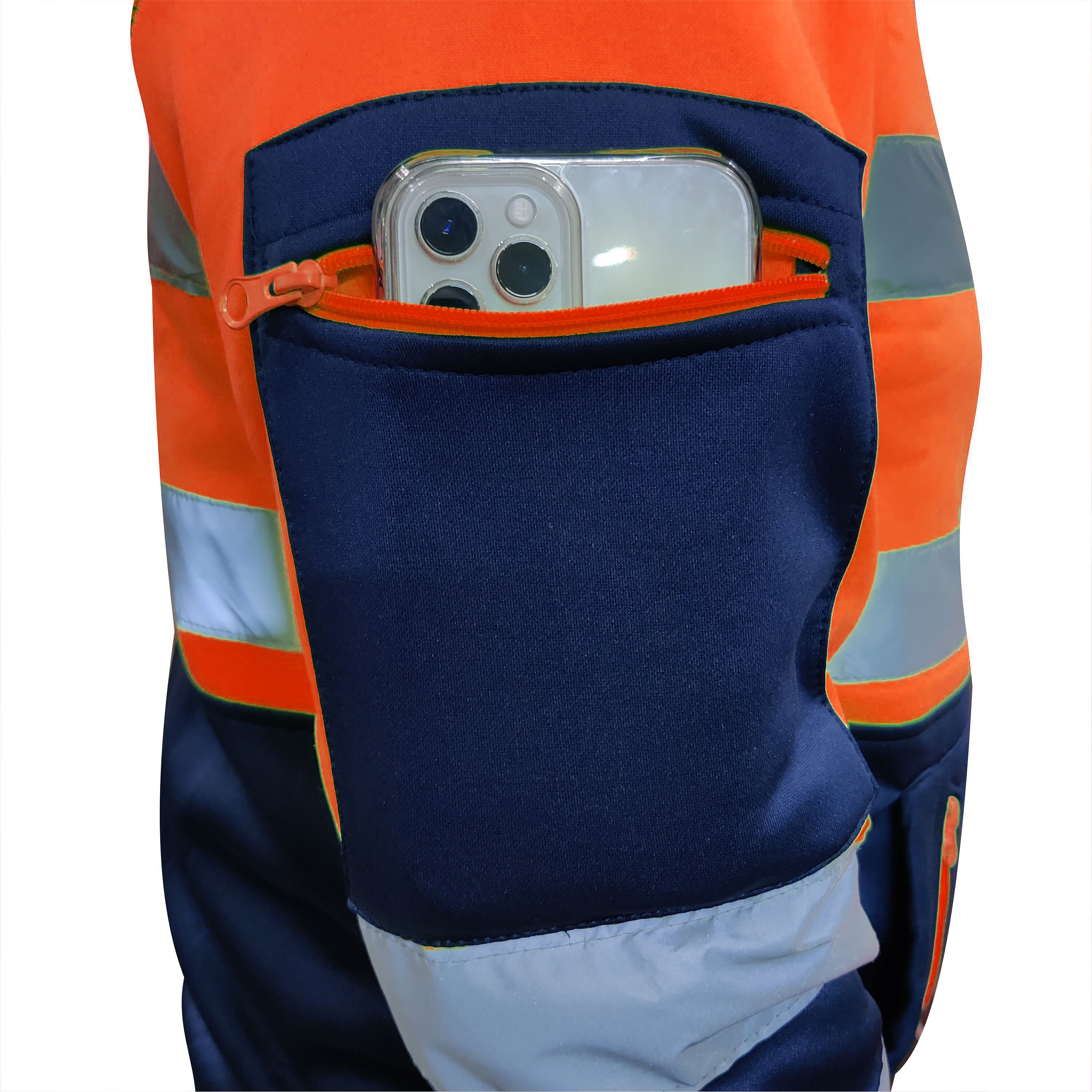 Mens Hi Viz Hi Visibility Work Wear Reflective Tape Zip up Hooded ...