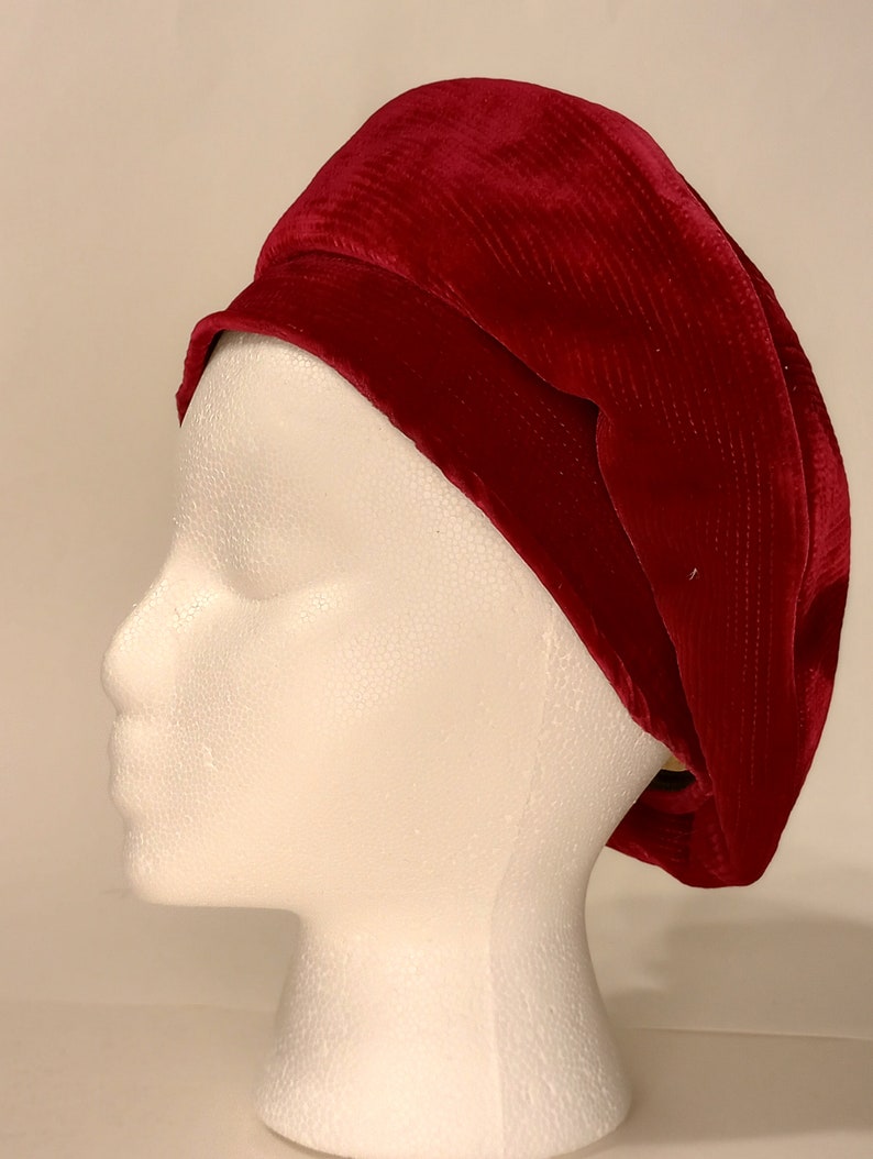Vintage Burgundy Velvet Beret by Sally Victor - Etsy