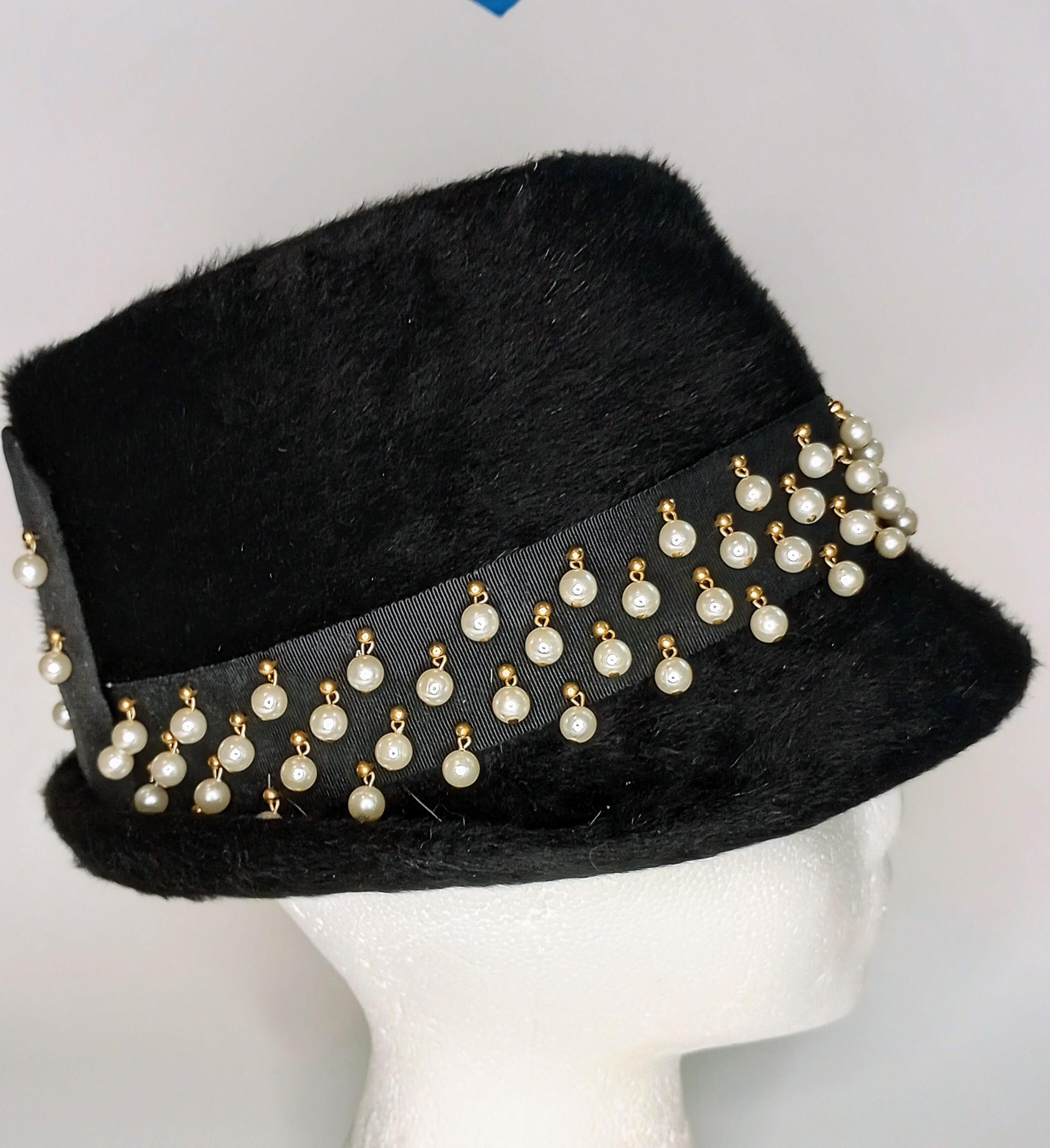 Vintage YSL Black Fedora 1960's - Etsy