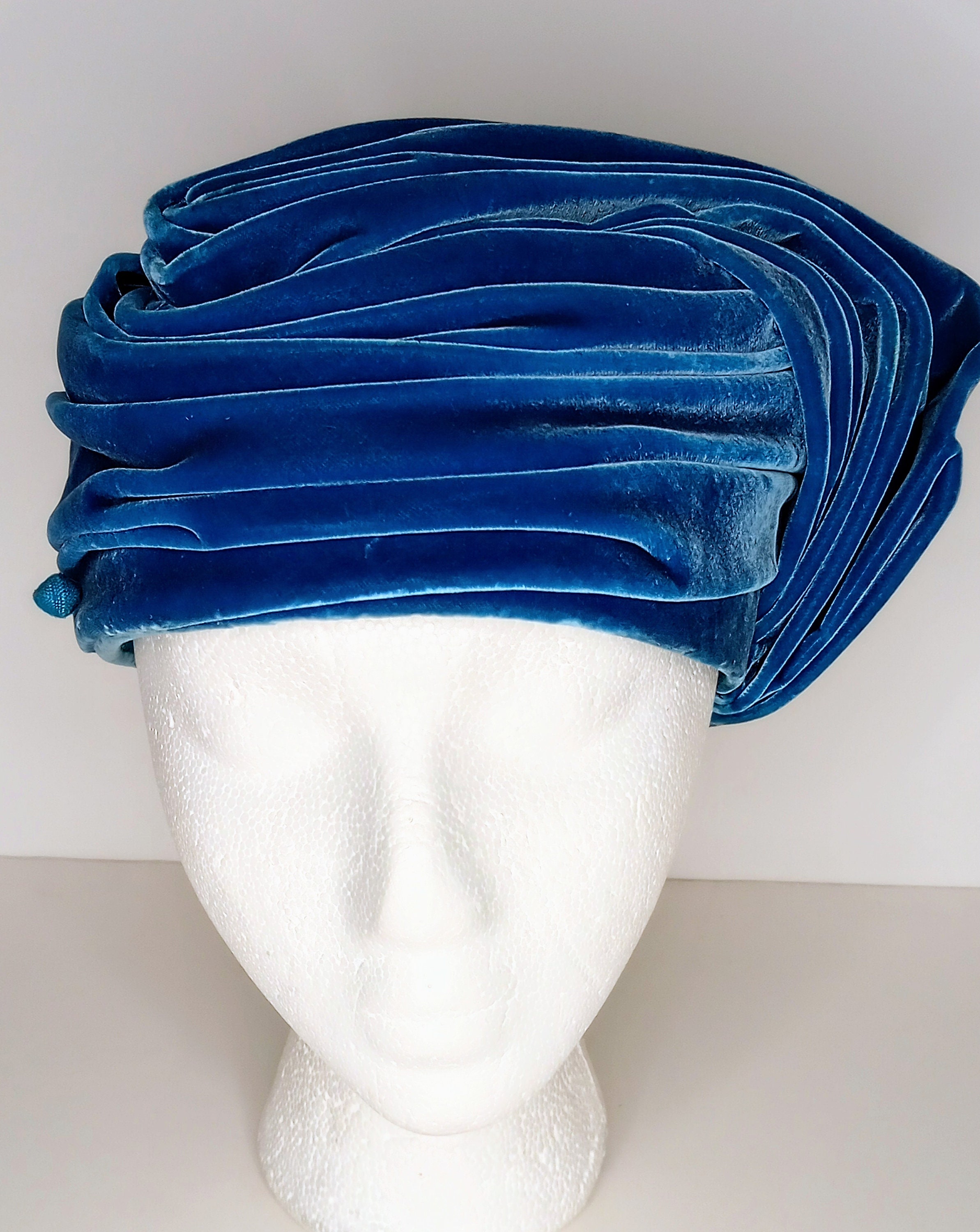 Vintage Sally Victor Velvet Hat - Etsy