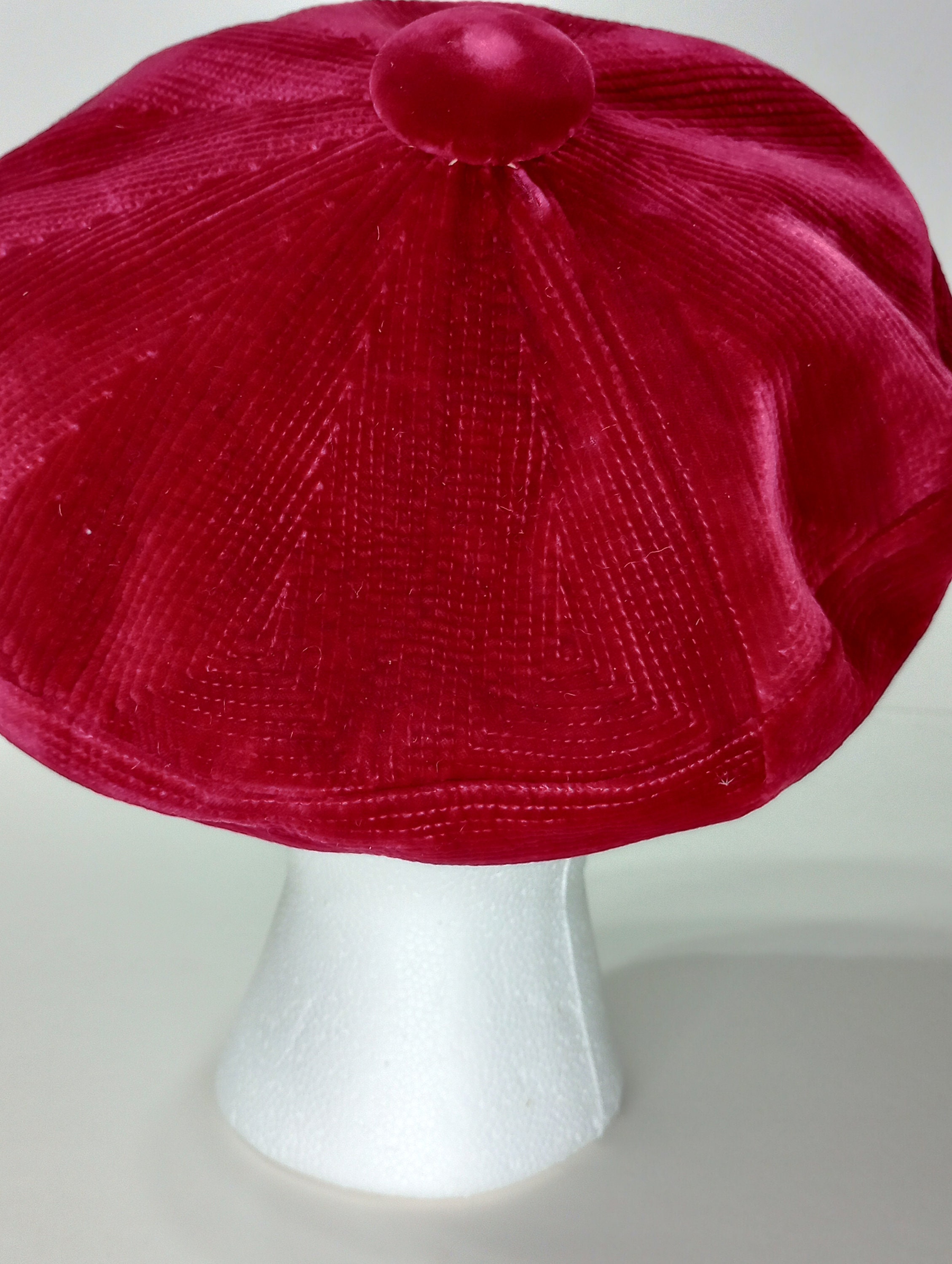 Vintage Burgundy Velvet Beret by Sally Victor - Etsy