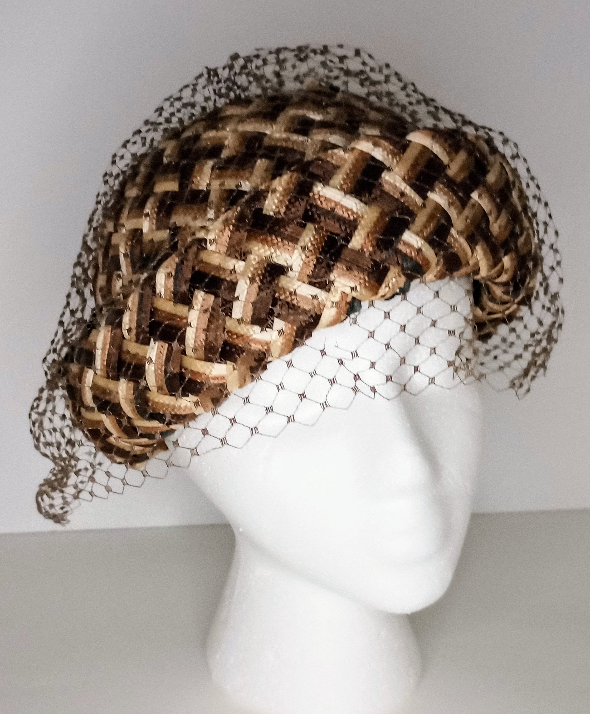 Vintage Mr. John Straw Cloche Hat With Veil - Etsy