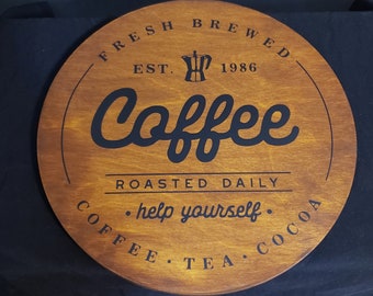 Wood Coffee Sign - Etsy