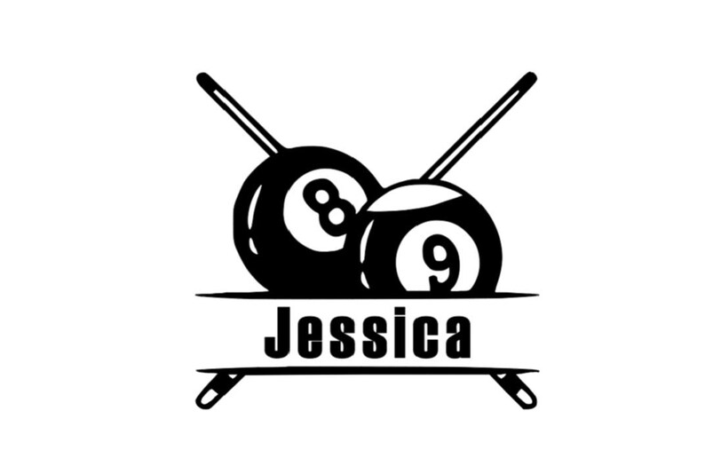 Personalized Billiards - Car Decal: Permanent Vinyl Sticker - Etsy