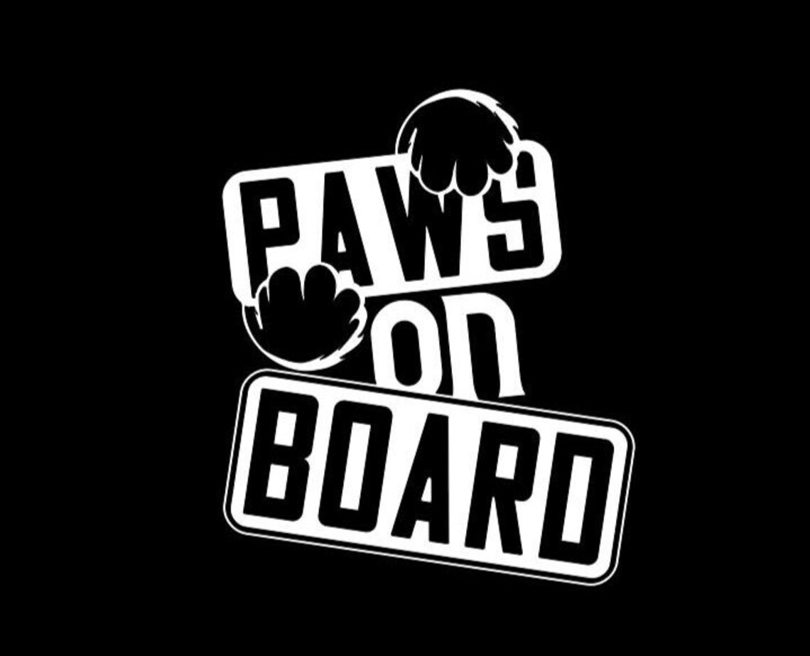Paws on Board Car Decal/sticker - Etsy