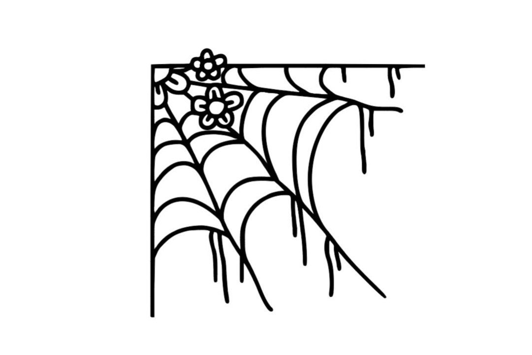 Floral Spider Web Corner - Car Decal: Permanent Vinyl Sticker - Etsy