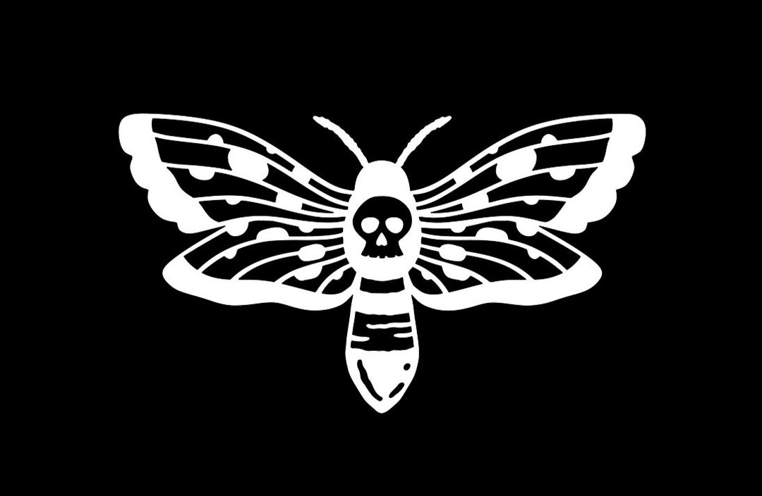Death Head Moth - Car Decal: Permanent Vinyl Sticker - Etsy