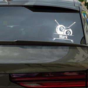 Personalized Billiards - Car Decal: Permanent Vinyl Sticker - Etsy