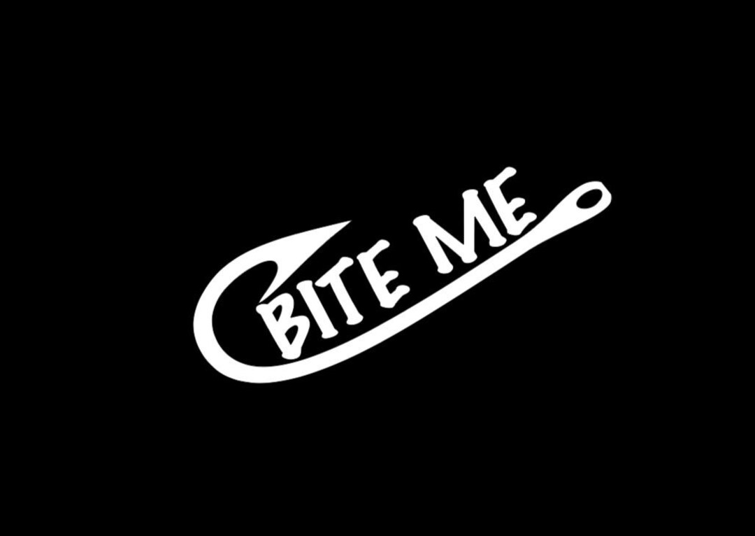 Bite Me Fish Hook - Car Decal/sticker - Etsy