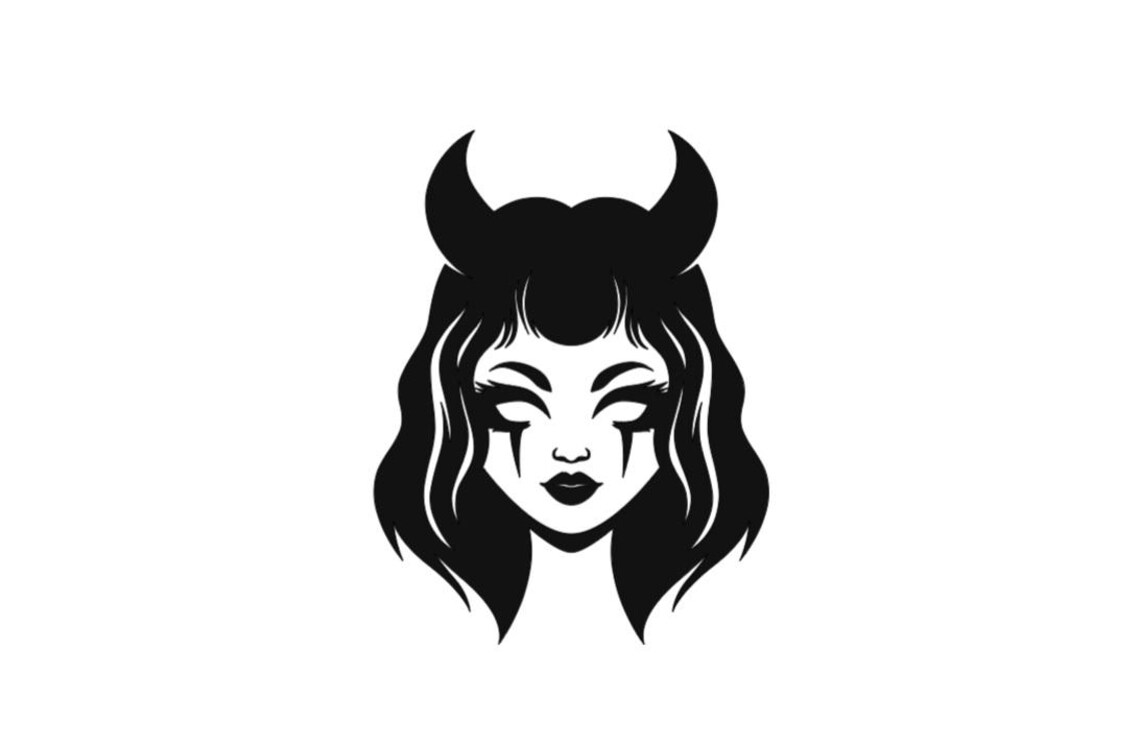 Demon Girl - Car Decal: Permanent Vinyl Sticker - Etsy