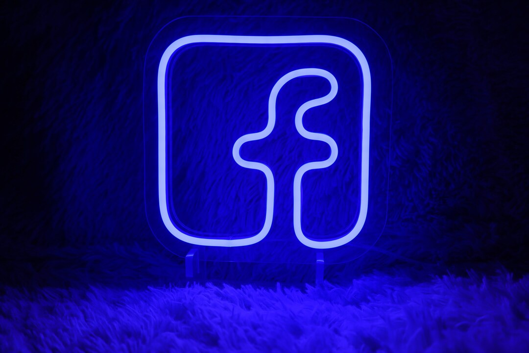 Facebook Neon Sign, Facebook LED Sign, Facebook Neon Icon - Etsy