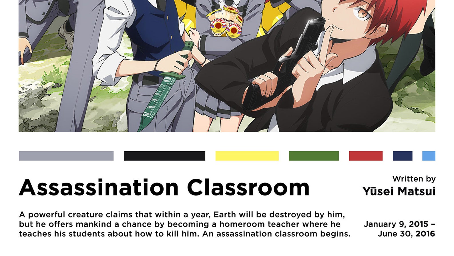 Assassination Classroom Poster Minimalist Anime Poster Retro Etsy