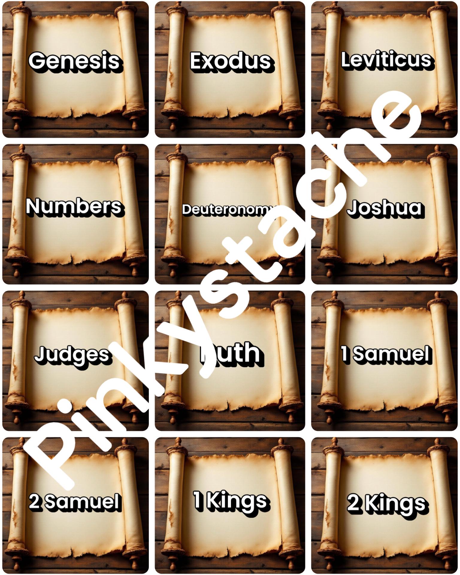 66 Books of the Bible DIY Flashcards Digital Download Scrolls - Etsy