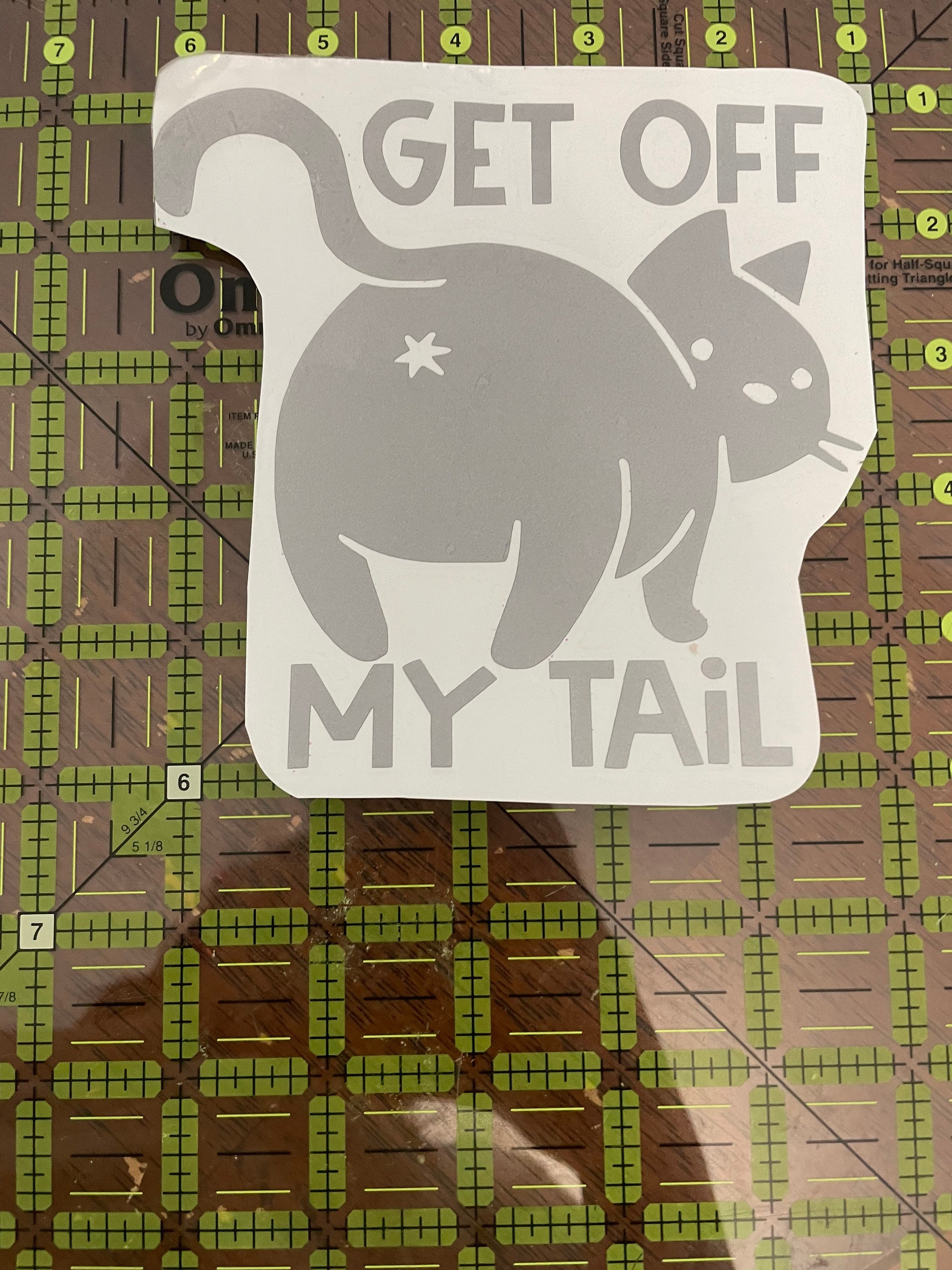 Car Decal Cat “get off My Tail” - Etsy