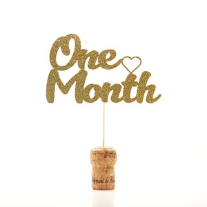 Custom Month Cake Topper, Month Birthdays, Month Celebrations, Glitter ...