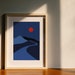 Minimalist Mountain Print Lake District Art Print Cat Bells Fine Art ...