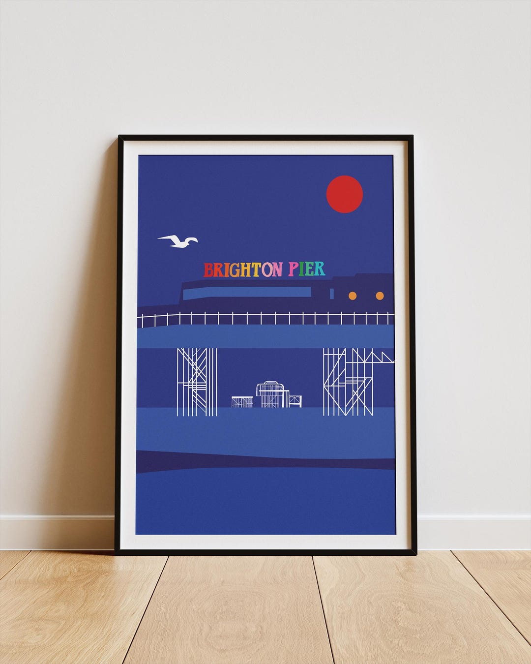 Brighton Pier Art Print: Coastal Wall Decor - Etsy