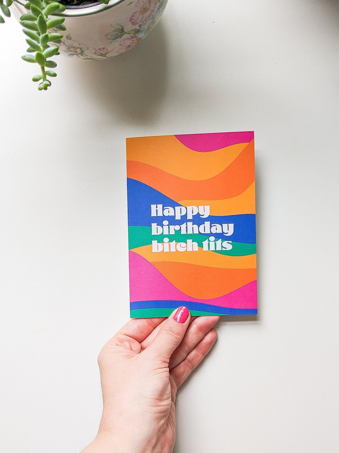 Happy Birthday Bitch Tits Greeting Card A6 - Etsy