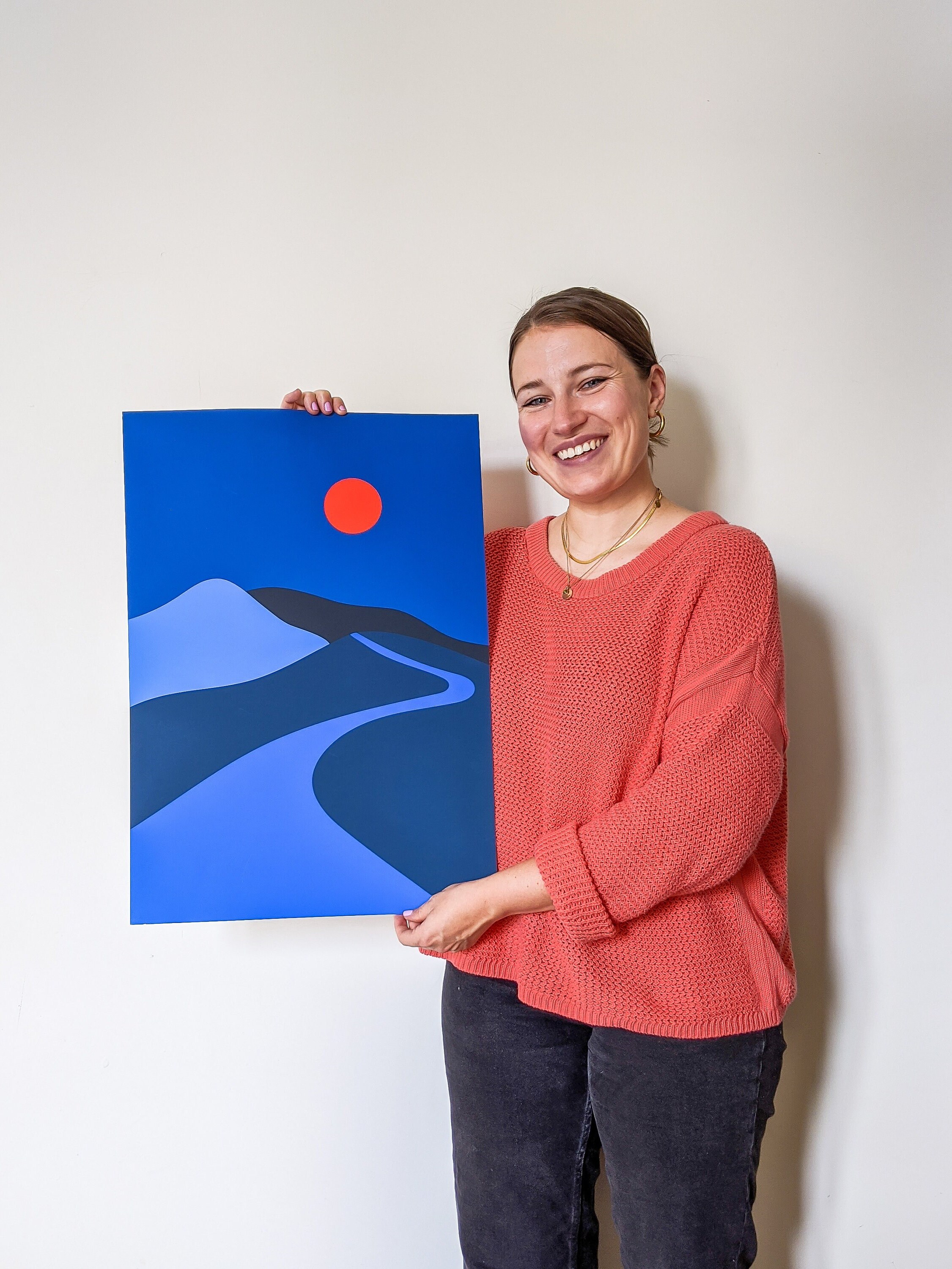 Minimalist Mountain Print Lake District Art Print Cat - Etsy