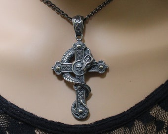 Skeleton Cross Necklace - Etsy