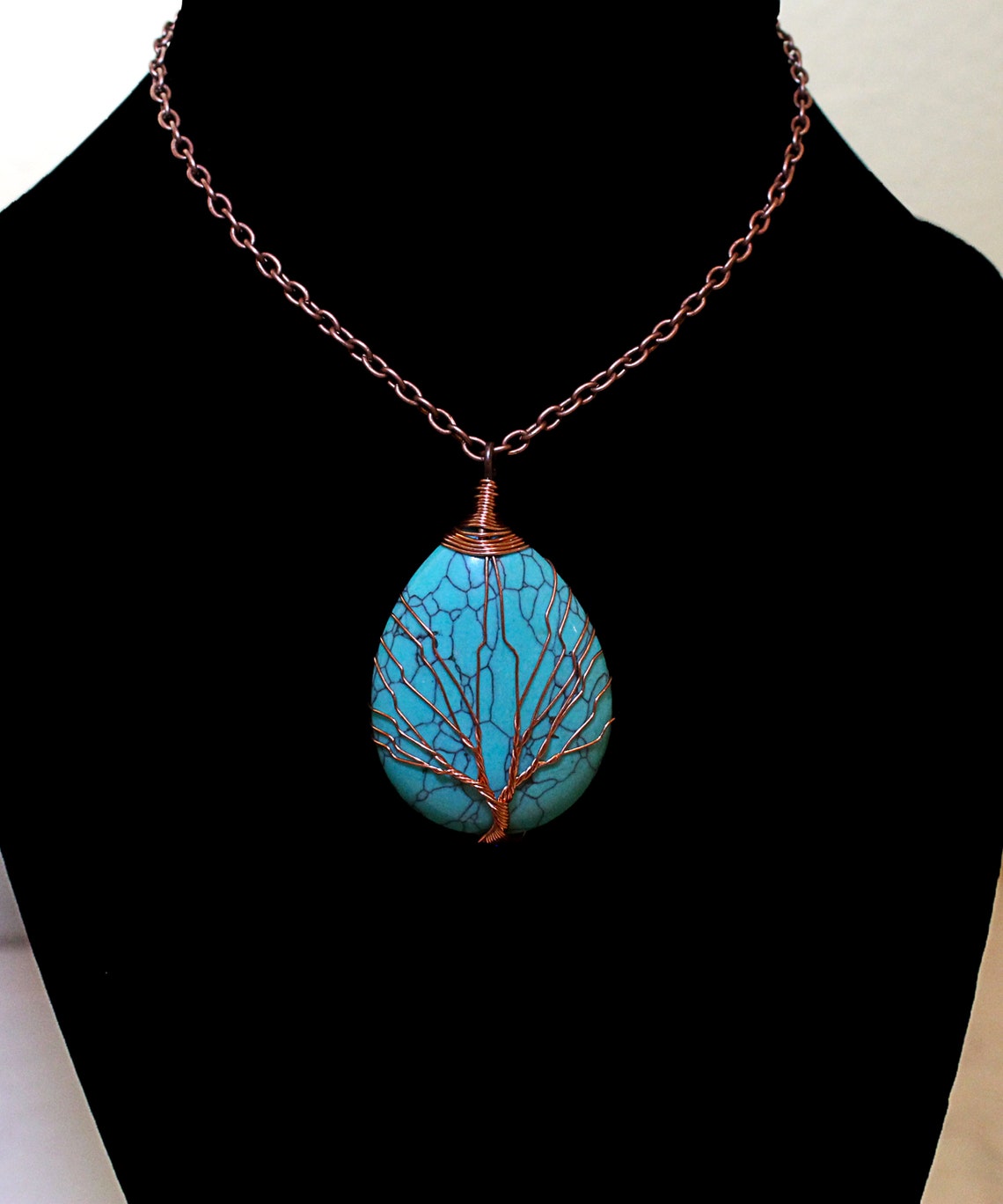 Large Natural Turquoise Tree of Life Wire Wrapped Healing - Etsy
