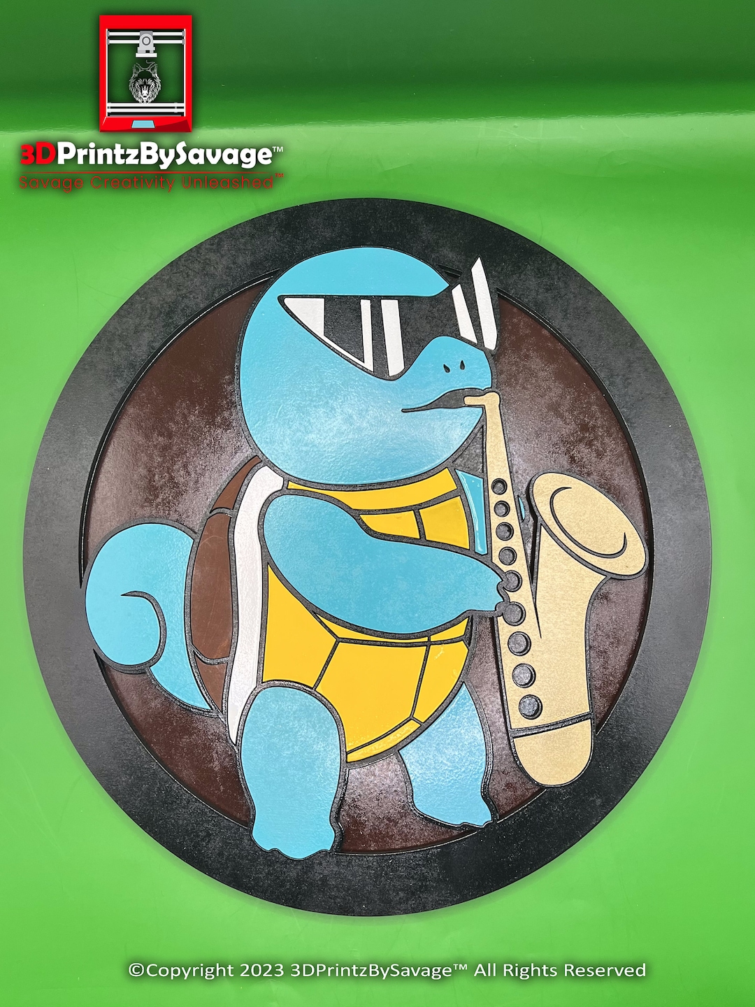 Saxophone Squirtle Layered Sign - Etsy