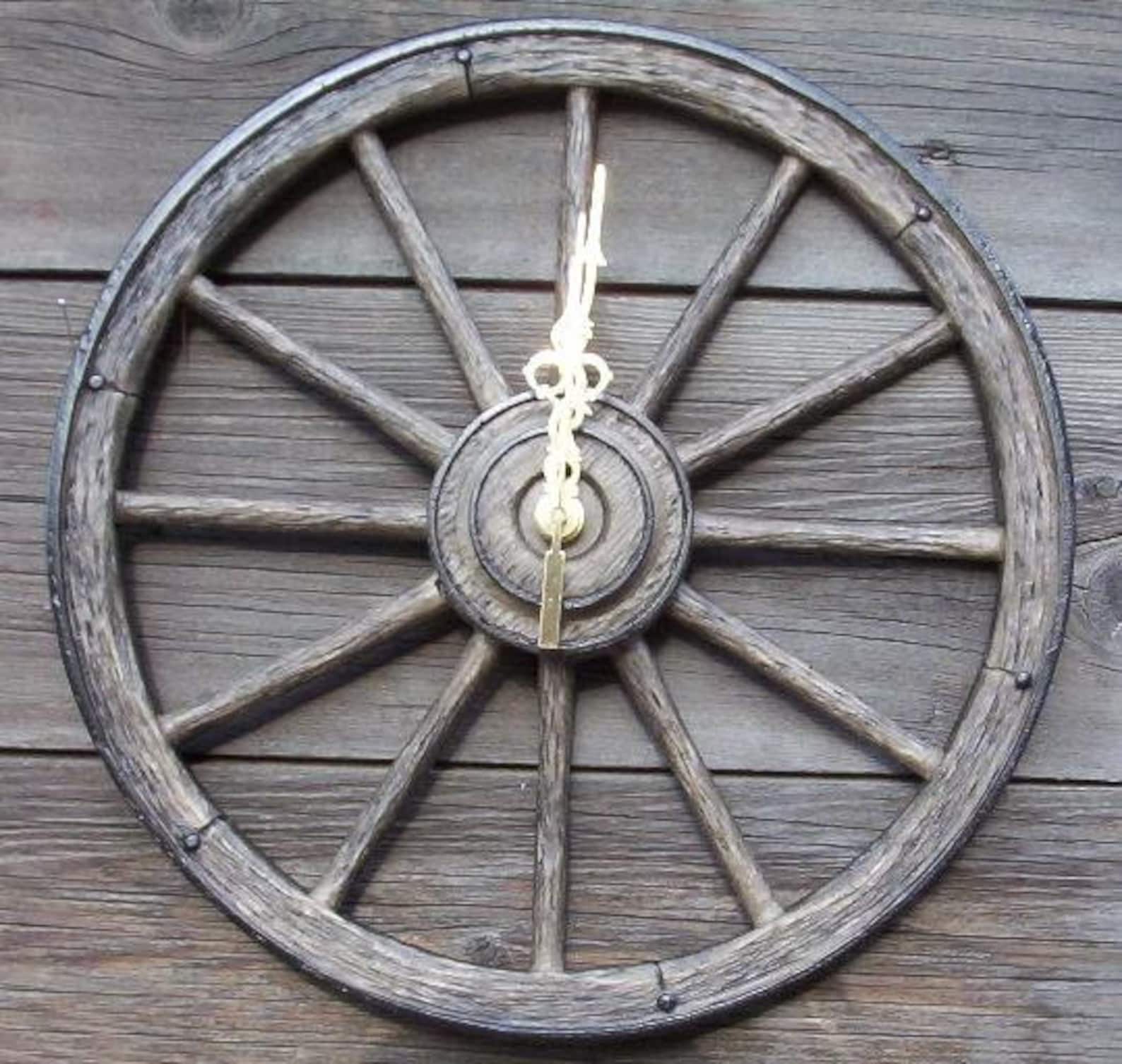 Prairie Schooner Western Wagon Wheel Clock - Etsy