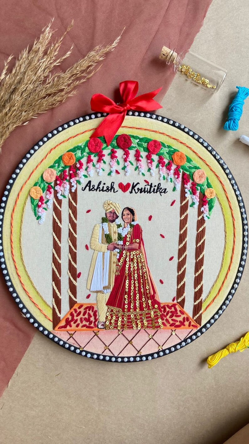 Hand Embroidery Portrait Custom Embroidery Portraits Embroidered Family ...