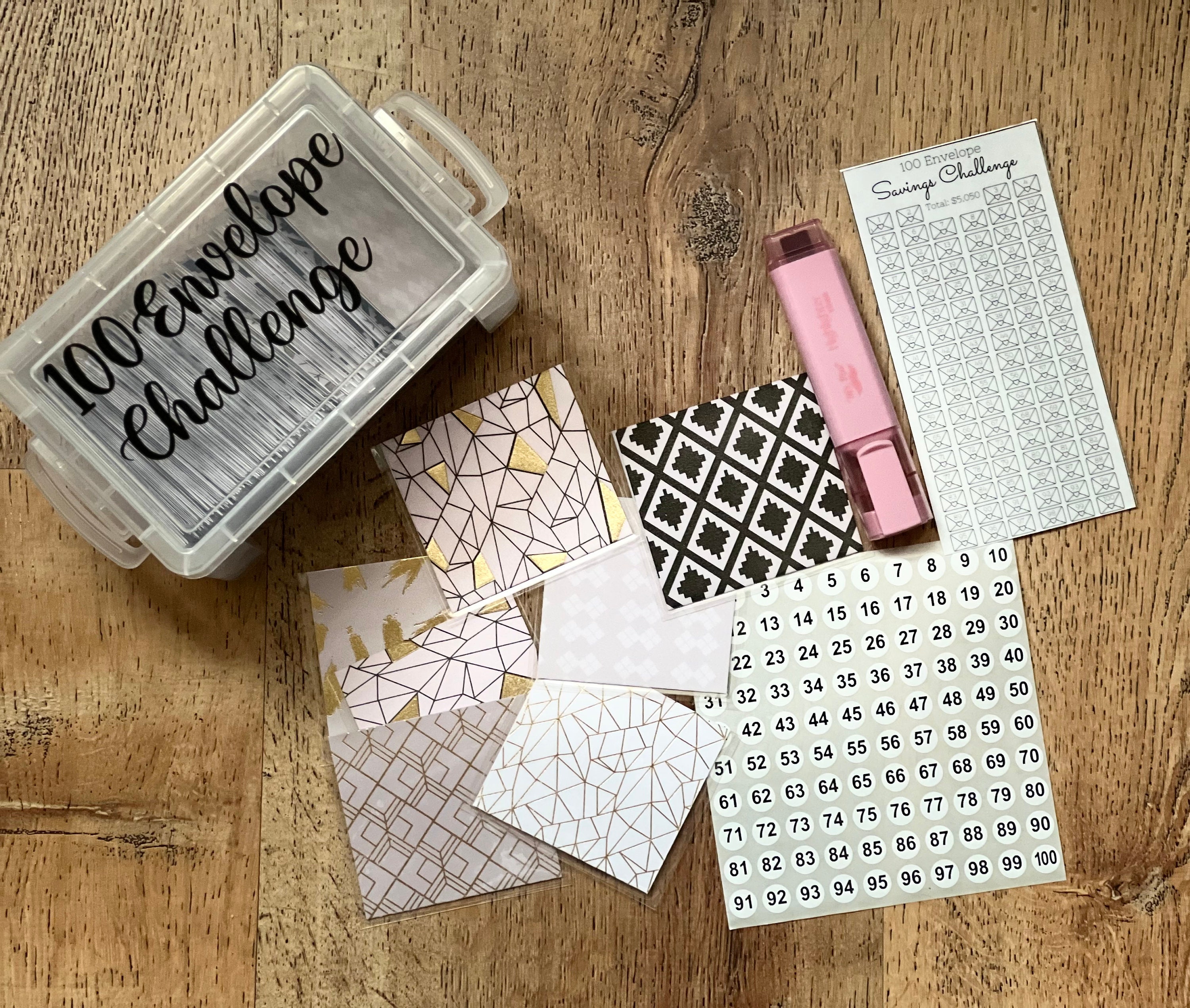 100 Envelope Challenge Customizable . Saves 5050 - Etsy