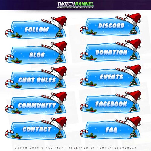 Digital Custom Panel Panel For Twitch Discord Overlays Blue Panel ...