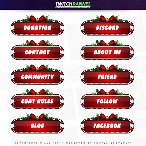 Digital Custom Panel Panel For Twitch Discord Overlays Blue Panel ...