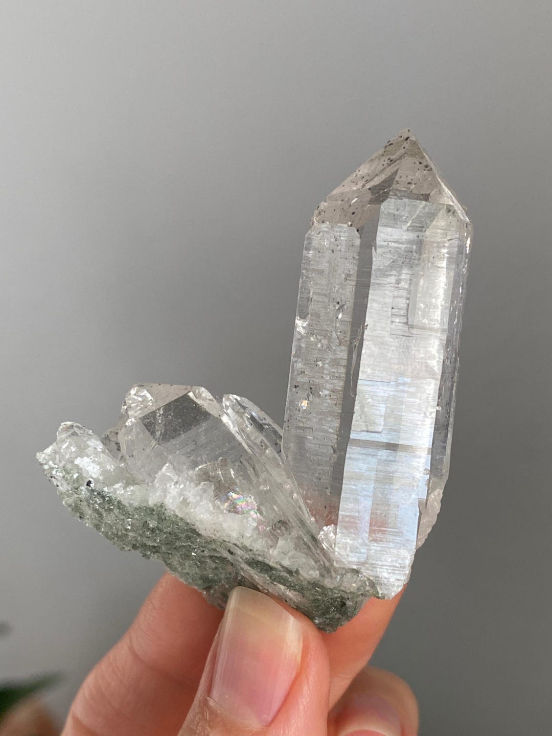 Optical Himalayan Chlorite Quartz Specimen, Rainbow, Prismatic, Keys ...