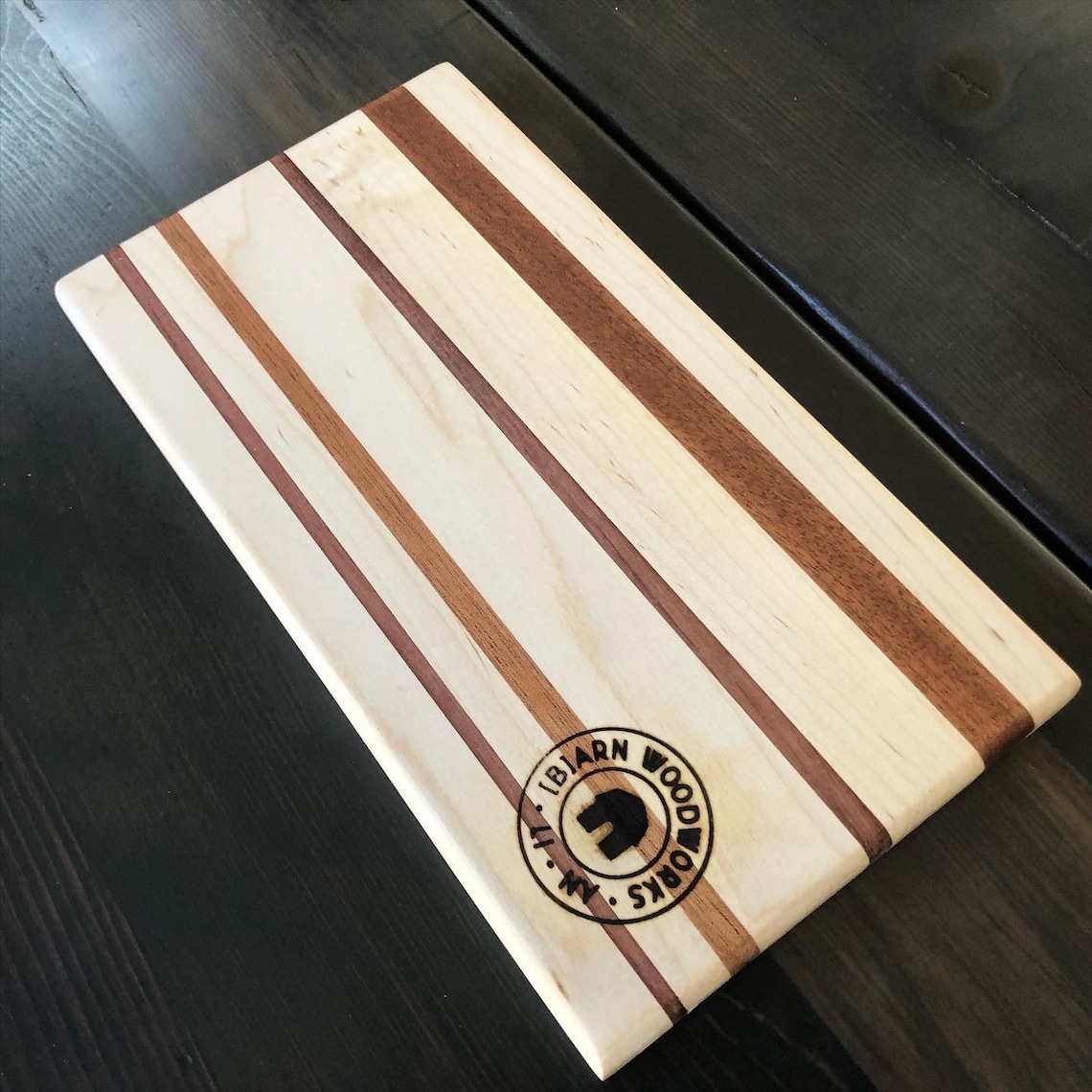 Three Wood Cutting Board - Etsy