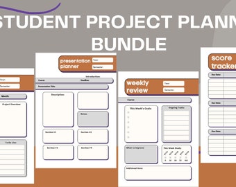 Project Planner, Printable Template, Project Bundle, Project Tracker ...