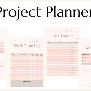 Project Planner, Printable Template, Project Bundle, Project Tracker Bundle, Project Tracker ...
