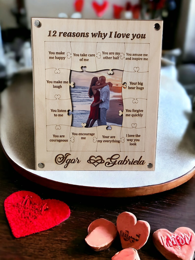 Photo Frame 12 Reason Why I Love You, Valentine's Day Gift - Etsy