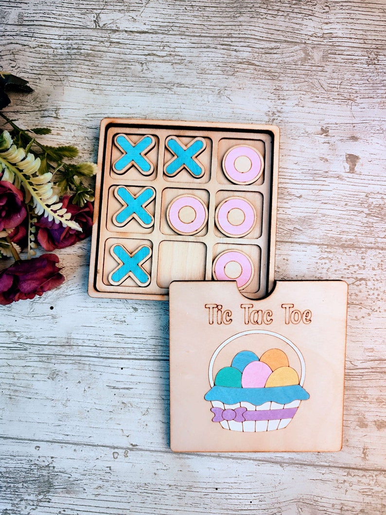 Easter Tic Tac Toe Game With Box Lid - Etsy