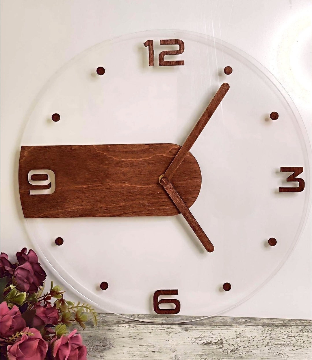 Acrylic Wall Clock - Etsy