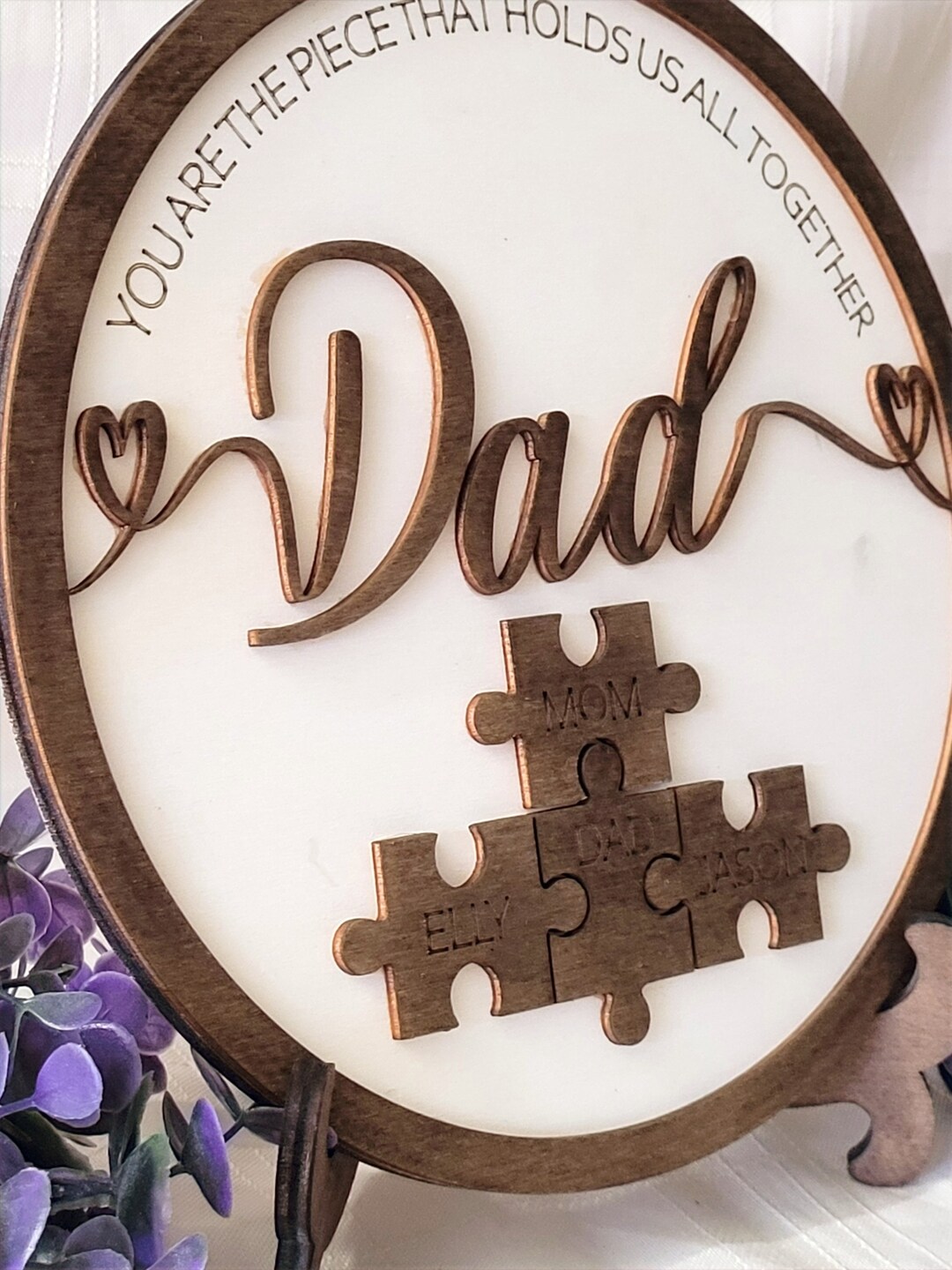 Dad Puzzle Sign, You Are the Piece That Holds Us Together, Multi-layer ...