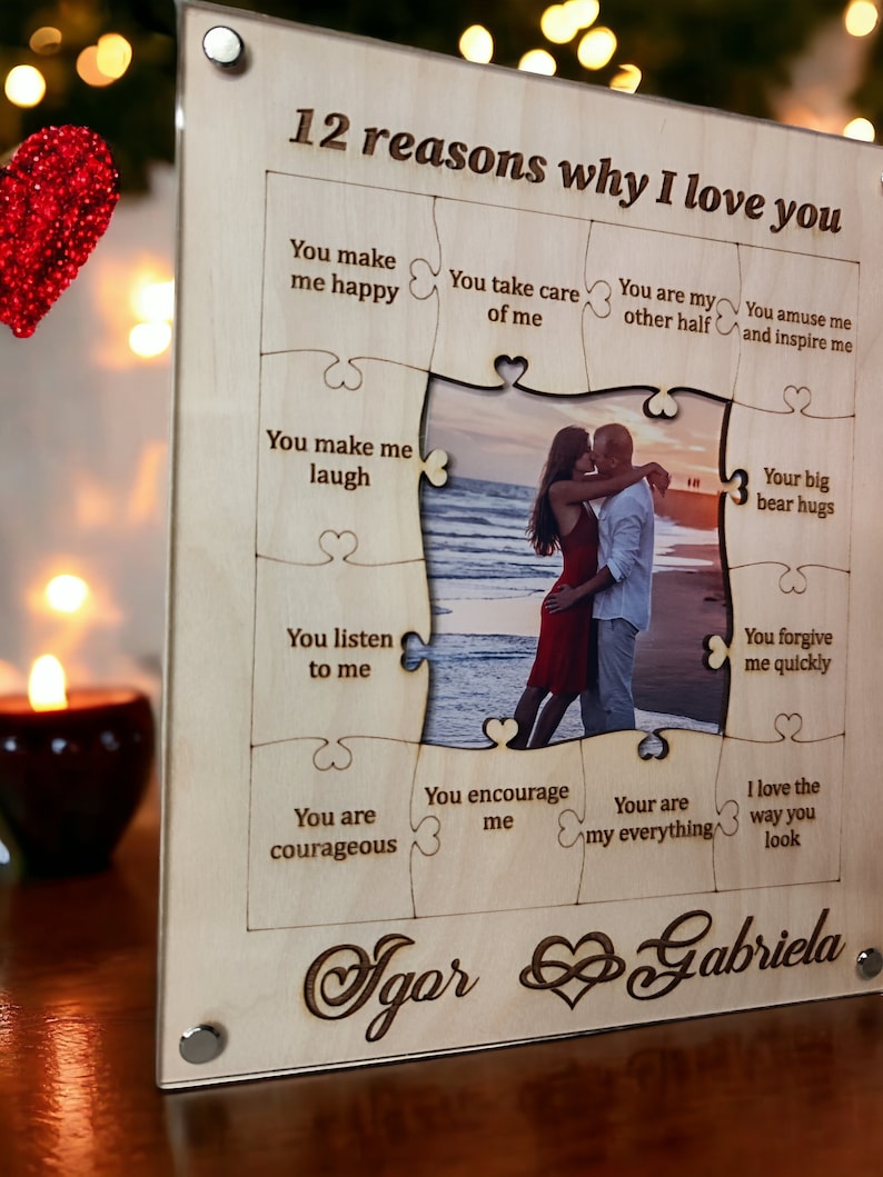 Photo Frame 12 Reason Why I Love You, Valentine's Day Gift - Etsy