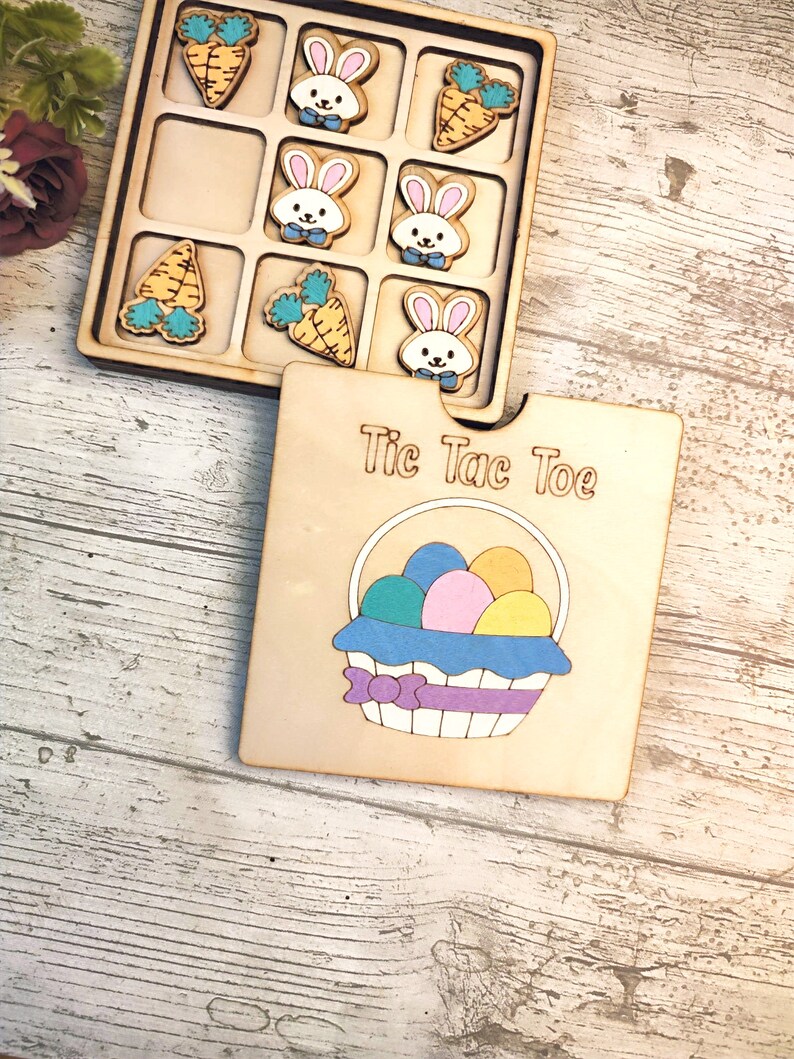 Easter Tic Tac Toe Game With Box Lid - Etsy