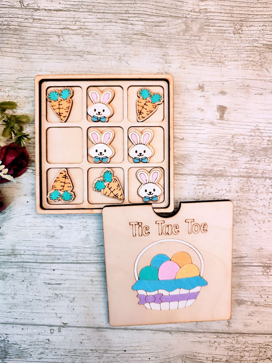 Easter Tic Tac Toe Game With Box Lid - Etsy