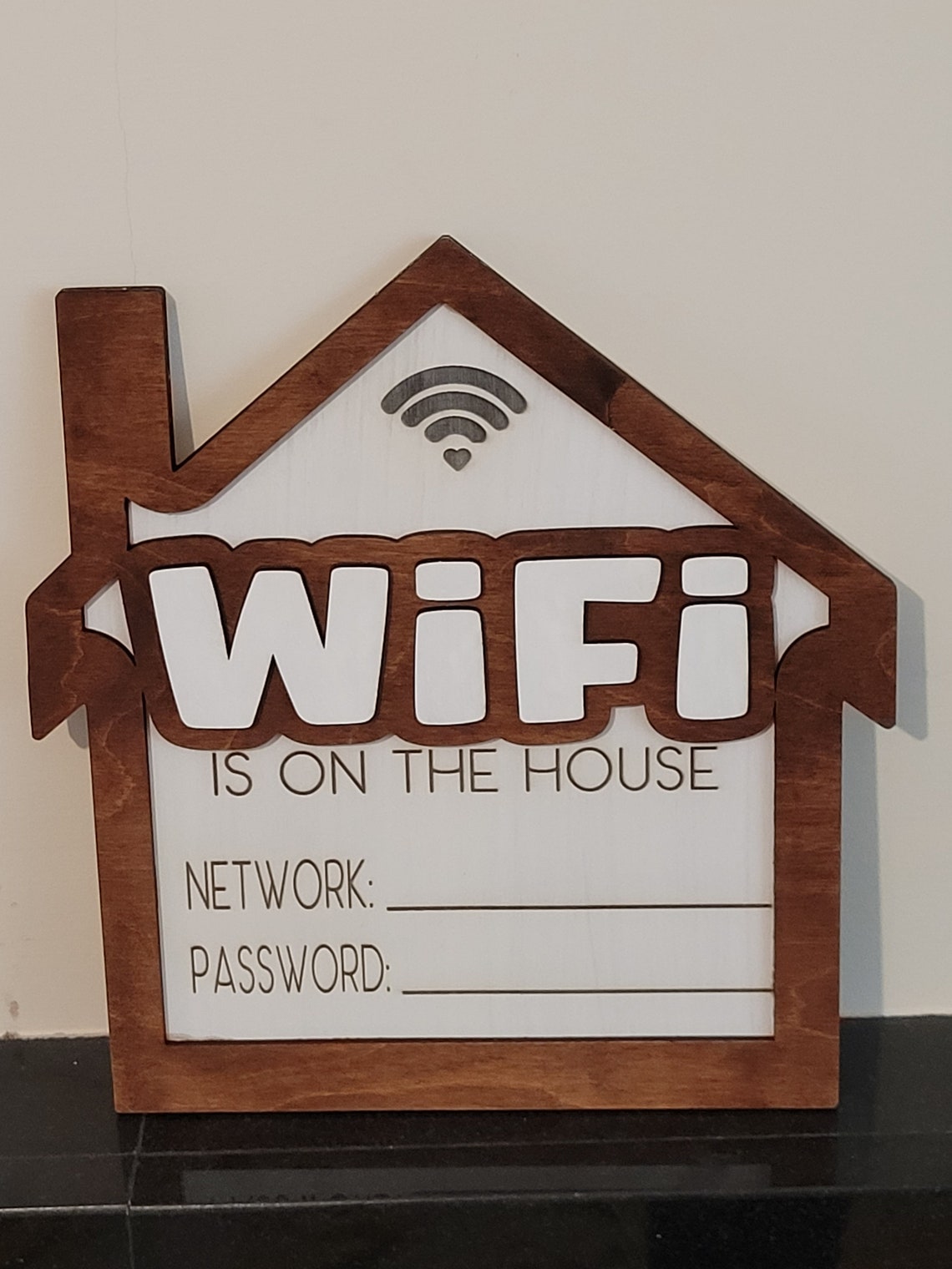 Wooden Wifi Network Sign, Wall Decor - Etsy